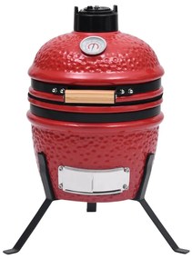 vidaXL Zahradní gril a udírna 2 v 1 Kamado keramický 56 cm červený