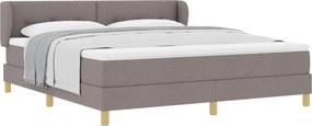 Postel s boxspringem s čelo Taupe 180 x 200 cm textil 3340231