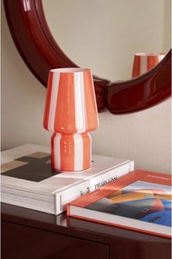 Červená/bílá skleněná stolní lampa (výška 21,5 cm) Carlo – Ellos Home
