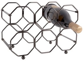 Šedý kovový skládací držák na víno PT LIVING Honeycomb