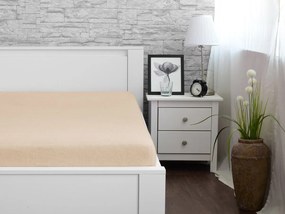 XPOSE® Froté  prostěradlo Exclusive  - béžové 90x200 cm