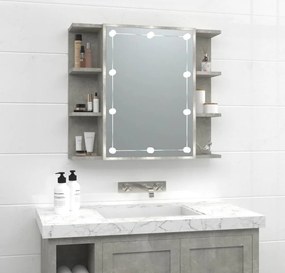 vidaXL Zrcadlová skříňka s LED 70 x 16,5 x 60 cm [808879] Barva: Betonová šedá