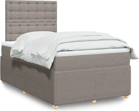 Box spring postel s matrací taupe 120x190 cm textil 3292013