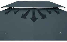 Zahradní altán 4x3m SH04AN antracit Dekorhome