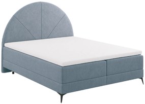 OnaDnes -20% Světle modrá čalouněná dvoulůžková postel boxspring Cosmopolitan Design Sunset 180 x 200 cm