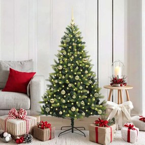 Umělý zavěšený vánoční stromeček 150 LED Zelená 150 cm PVC a PE 3395986