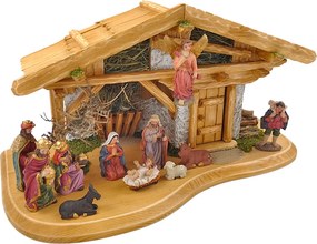 AMADEA Dřevěný betlém BEZ FIGUREK 44 cm