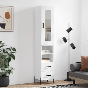 Skříň highboard bílá 34,5 x 34 x 180 cm kompozitní dřevo