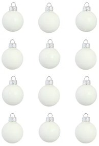 Set vánočních ozdob bílý