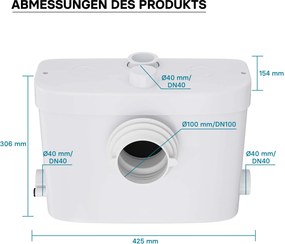 Přečerpávací stanice Wiltec – 450 W, 7,5 m, bílá (62138)