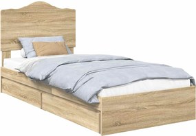 Postel s úložným prostorem se zásuvkou Sonoma dub 70 x 190 cm 3413557