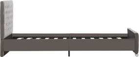 Rám postele šedý samet 100 x 200 cm 286830