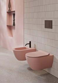 GSI GSI, PURA závěsná WC mísa, Swirlflush, 36x55cm, blush dual-mat, 881524