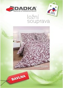 Bavlněné povlečení Iluze bordó 140x200, 70x90 cm