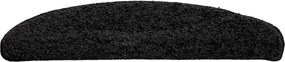 Schodové rohože 30 ks 56 x 17 x 3 cm černé, půlkulaté 3365800