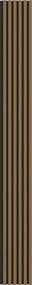 Mexen Lam-B, akustické stěnové lamely 275 × 30 cm, HDF deska 4 mm, technická dýha, teak zlatavý, S100-275307-3015-014