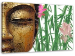 Obraz na plátně Gold Buddha Bamboo Zen Spa - 60x40 cm