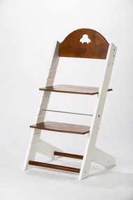 Lucas Wood Style rostoucí židle MIXLE -  bílá/ořech rostoucí židle MIXLE: Autíčko