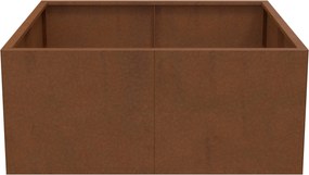 Vyvýšený cortenový zahradní záhon BestBerg BBGR-430CT / 430 l / 100 x 100 x 43 cm / corten
