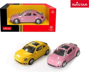 Model auta Volkswagen Beetle 1:43 RASTAR růžové