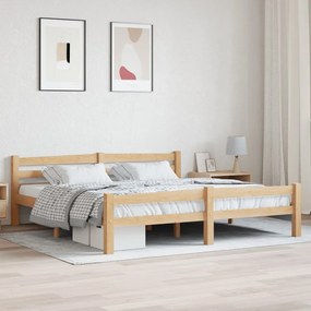Rám postele masivní borové dřevo 180 x 200 cm - Default Title