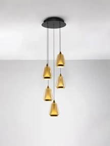 Minimalistický lustr Alish 5 Zlatá