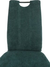 Jedálenská stolička, azúrová látka/chróm, OLIVA NEW