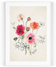 Plakát / Obraz Luční květy Samolepící plátno A4 - 21 x 29,7 cm
