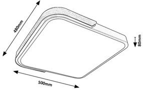 Rabalux 71146 - LED Stmívatelné stropní svítidlo ARILD LED/48W/230V Wi-Fi Tuya