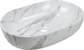 Invena Korfu, umyvadlo na desku 60x42x14,5 cm, imitace kamene, INV-CE-34-701-C