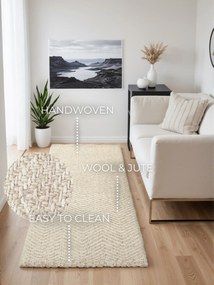 ELLE Decoration, Běhoun Majoli 106238 White z kolekce Elle, 80x200, bílá, chodba / předsíň