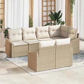 Set pohovek 7 ks Béžová polyratan 3346761