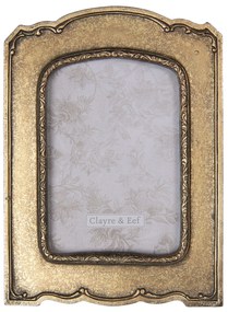 Zlatý rámeček na fotografie s patinou Claudette - 15*2*21 cm / 10*15 cm