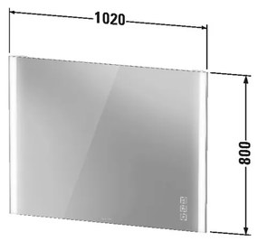 Duravit XViu - Zrcadlo s osvětlením, Icon verze, 1020x40 mm, champagne matná XV70430B1B1