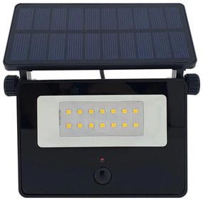 Baterie Centrum | LED Solární venkovní reflektor se senzorem LED/5W/3,7V 4200K IP44 | BC0556