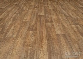 Breno PVC AMBIENT Stock Oak 39M – tmavé dřevo, šíře 400 cm