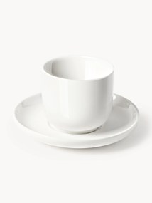 Sada porcelánových pohárků na espresso's podšálky Nessa, 4 díly