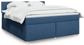 Box spring postel s matrací modrá 180x200 cm textil 3286758