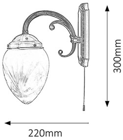 Rabalux ANNABELLA nástěnná lampa max. 1x40W | E14 | IP20 - bronz