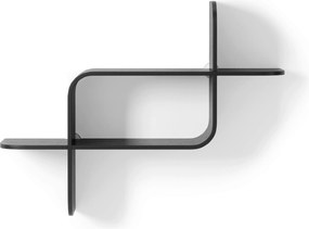 XXXLutz NÁSTĚNNÝ REGÁL, buk, kaučukové dřevo, černá, 64/48/16 cm Umbra - Online Only regály & police - 007422060903
