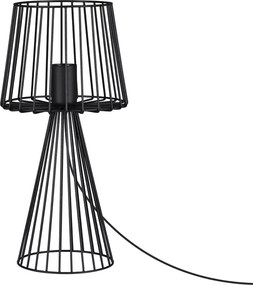 Černá stolní lampa z drátu Kaja SOUL BLACK 42 cm 1xE27