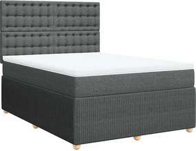 Box spring postel s matrací tmavě šedá 140x200 cm textil 3294394