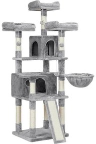 Goleto Škrabadlo pro kočky 54 x 49 x 169 cm | světle šedé