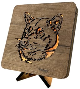 Li-Go "Akita Inu" lampa 19x19cm provedení povrchu: dub