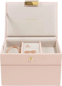Krabička na šperky Stackers dvojitá mini champagne-růžová