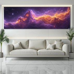 Obraz na plátně - Galaxie Peller FeelHappy.cz Velikost obrazu: 150 x 50 cm