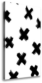 Wallmuralia Vertikální Foto obraz na plátně Černo-bílá fleky 50x100