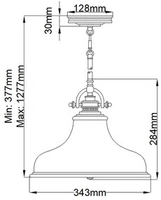 Industriální světlo nad ostrůvek Elstead EMERY PM IS