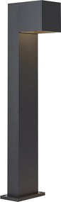 Venkovní lampa černá 65 cm vč. LED IP64 s tlumeným světlem a solárním napájením - Charlene