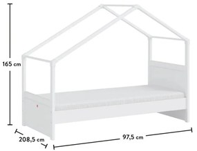 Čilek Dětská postel se stříškou  90x200 cm Montes Natural růžová